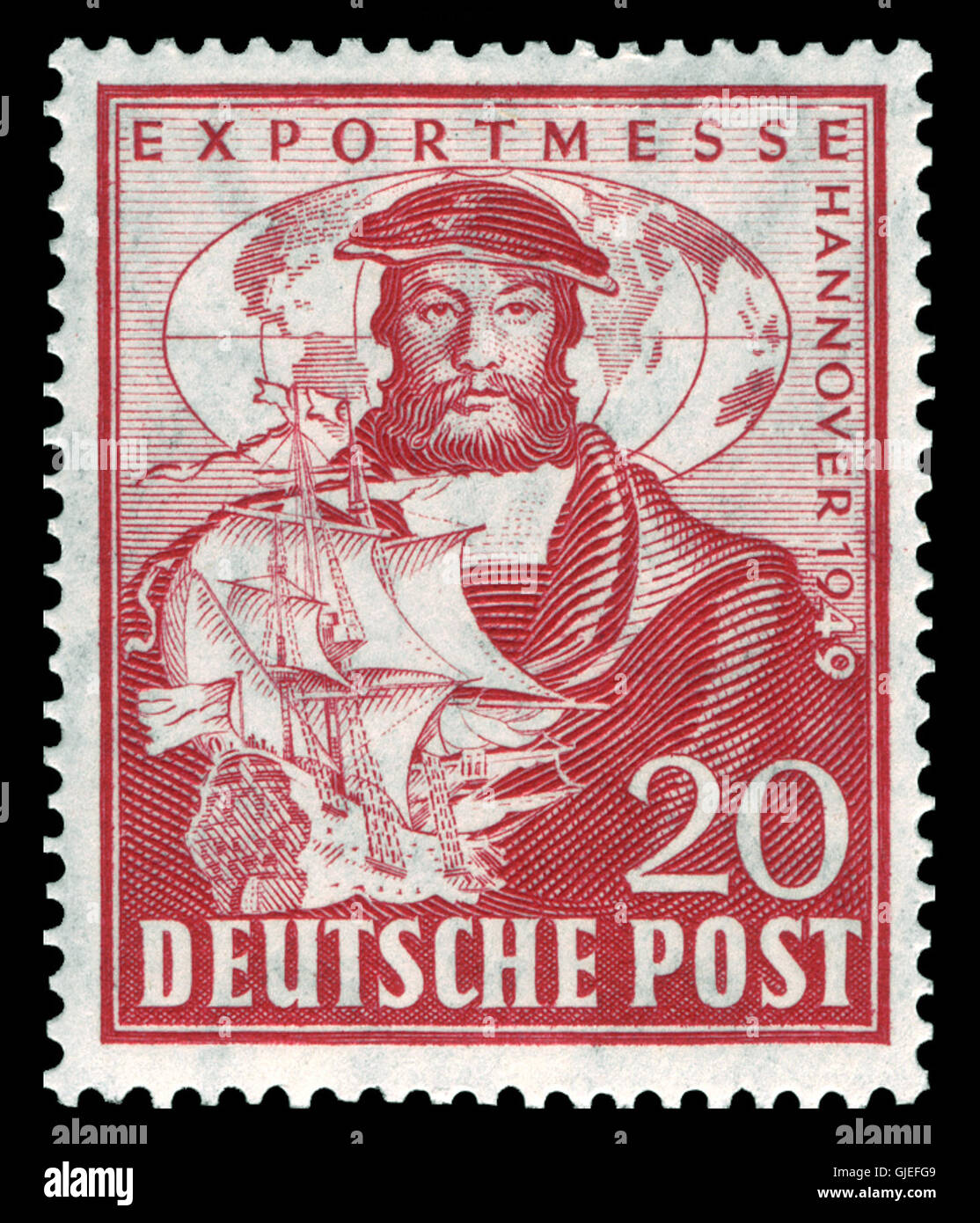 The Bi Zone 1949 104 Exportmesse Hannover Hermann Wedigh stamp ...