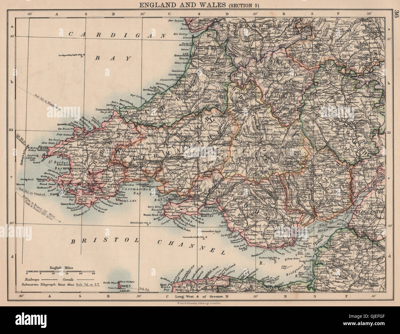 Glamorgan map hi-res stock photography and images - Alamy