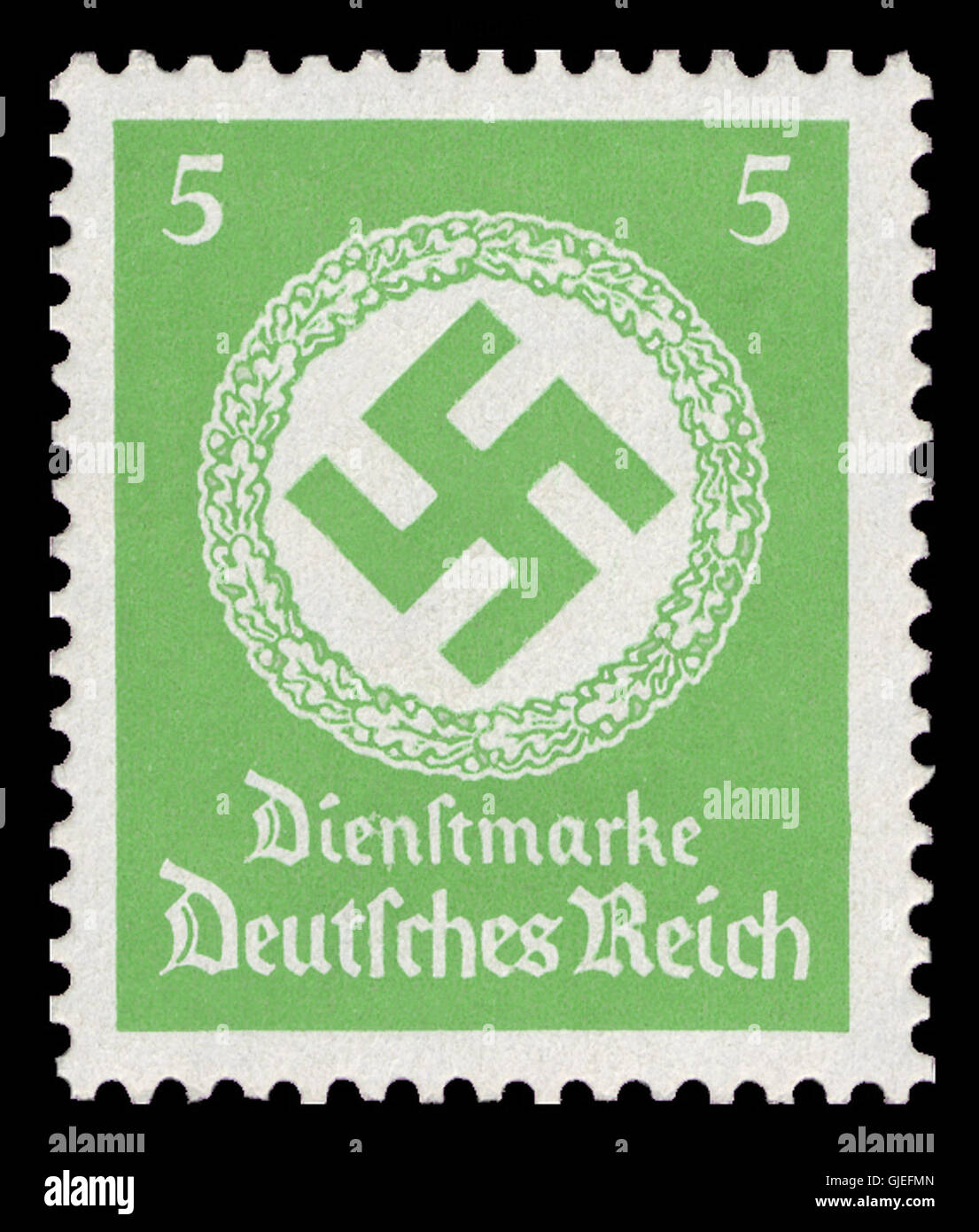 The DR-D 1934 134 Dienstmarke stamp is a fiscal stamp issued by Nazi ...