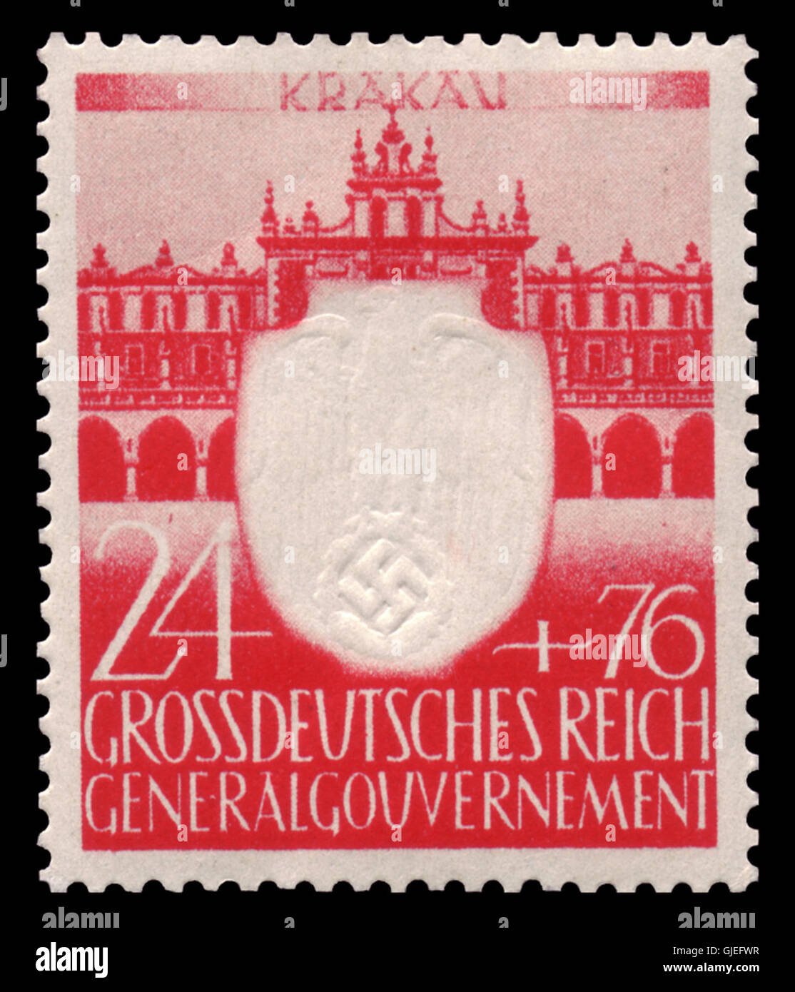 The Generalgouvernement 1943 106 Krakauer Tuchhallen stamp was issued ...
