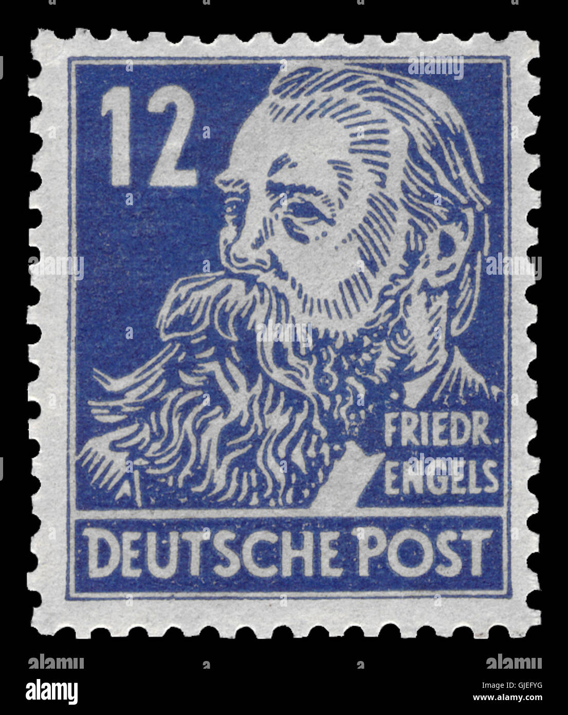 The SBZ 1948 216 Friedrich Engels stamp was issued by the Soviet ...