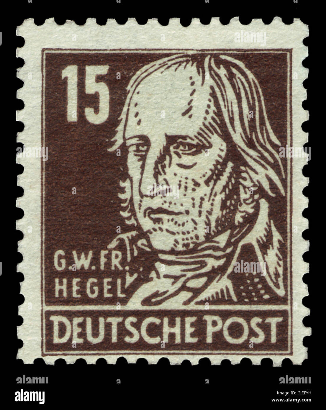 The SBZ 1948 217 Georg Wilhelm Friedrich Hegel stamp commemorates the ...