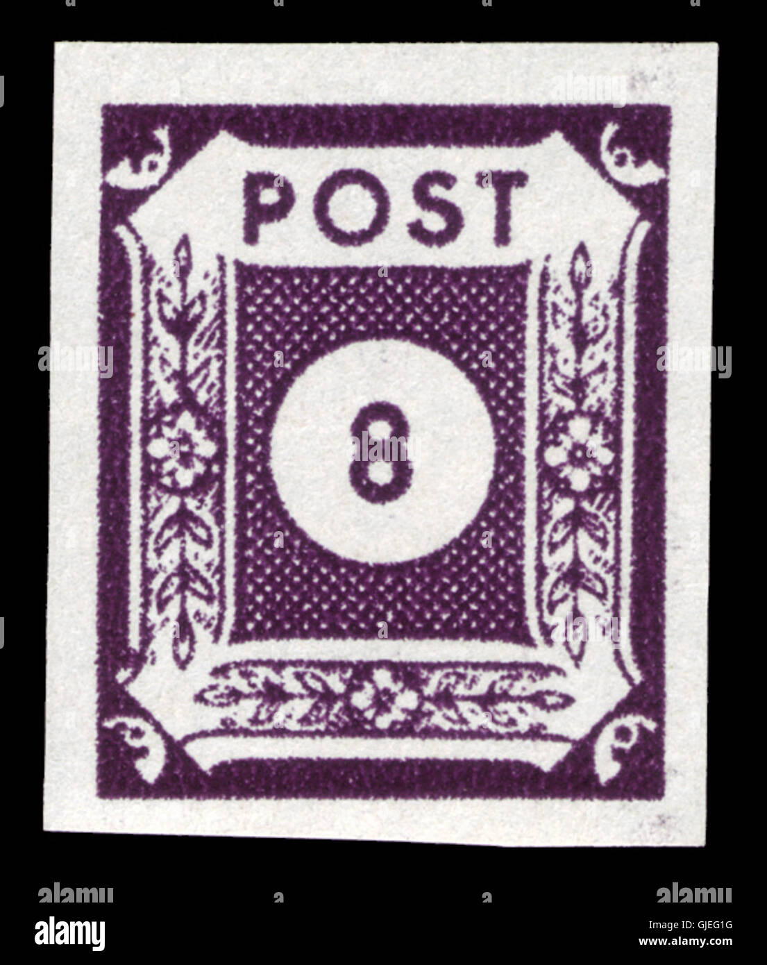 The 1945 SBZ Ost-Sachsen stamp, catalog number 44, was issued during the Soviet Occupation Zone ...