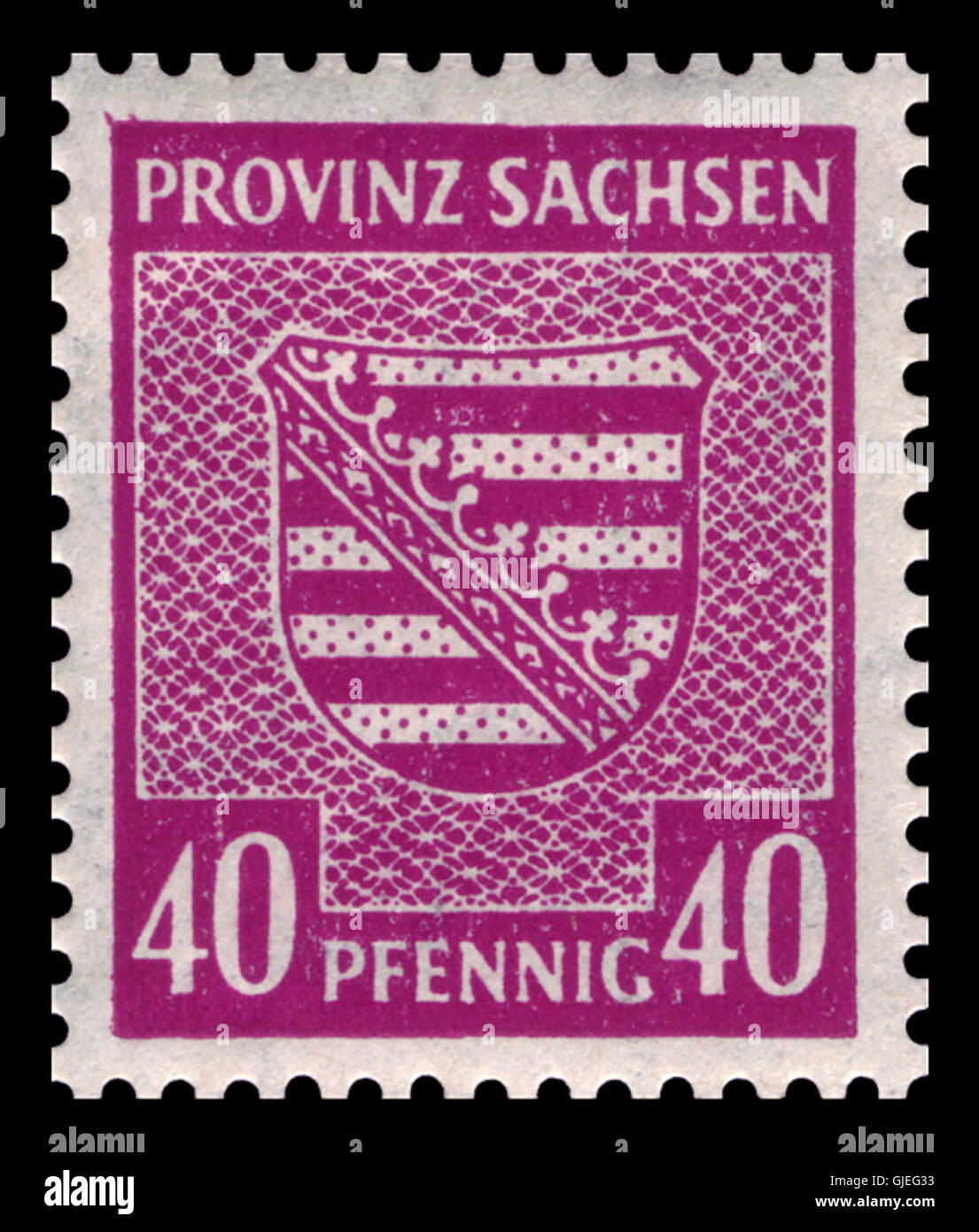 Issued in 1945, this stamp from the Soviet Occupation Zone (SBZ ...