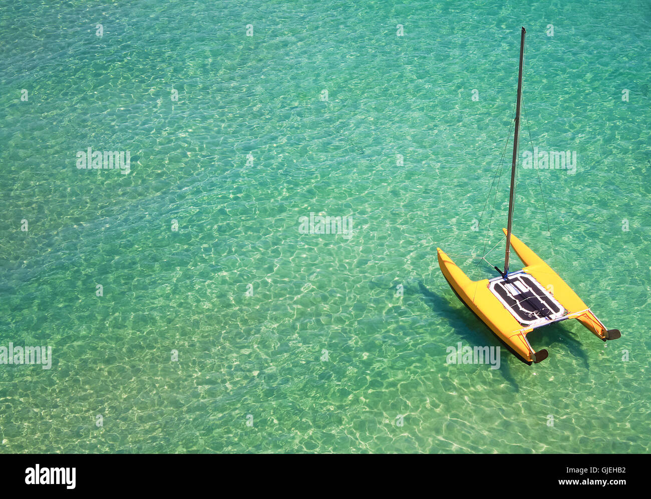 Sailing boat aerial view hi-res stock photography and images - Alamy