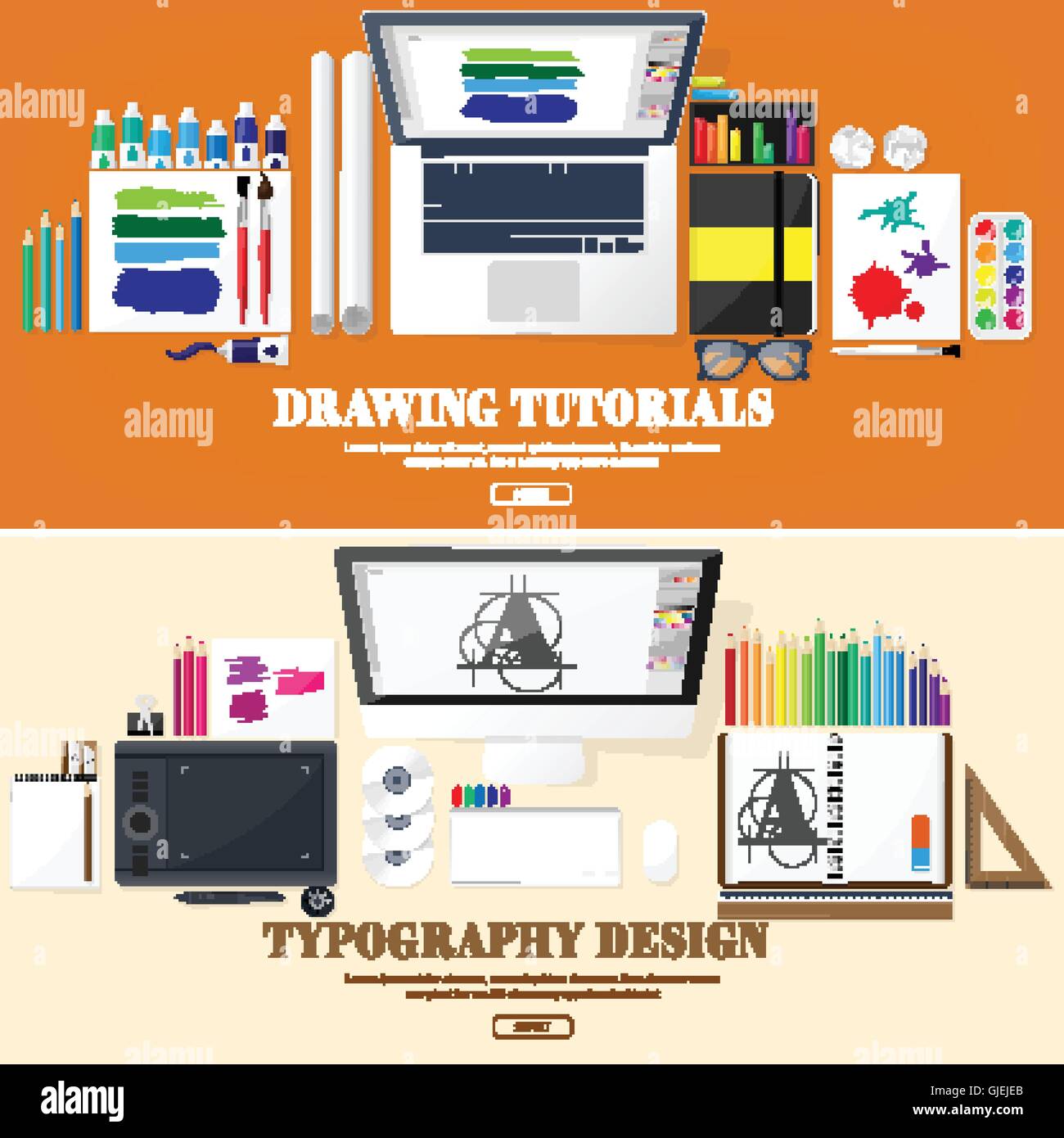 Graphic web design. Drawing and painting. Development. Illustration ...