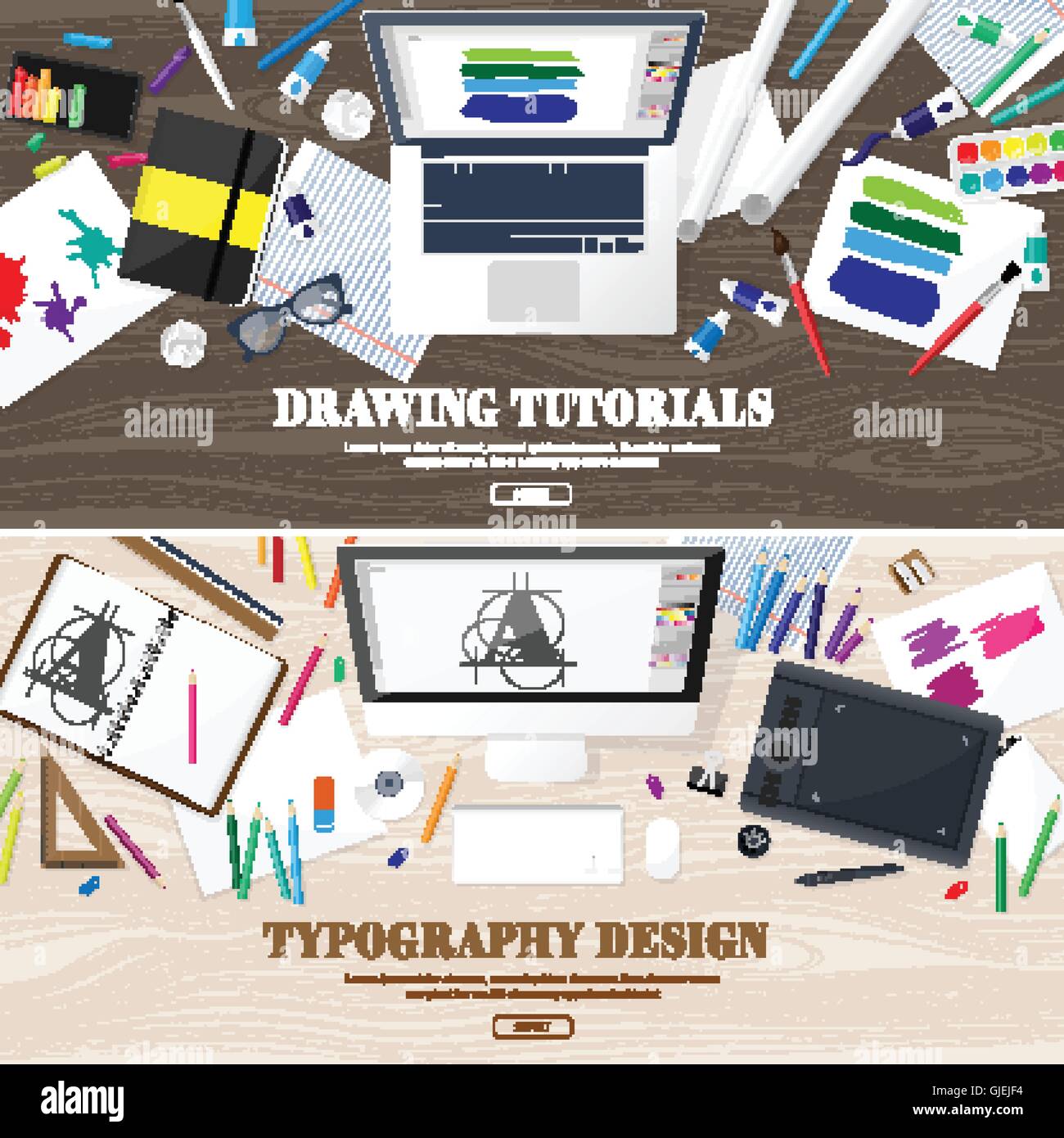 Graphic web design. Drawing and painting. Development. Illustration ...