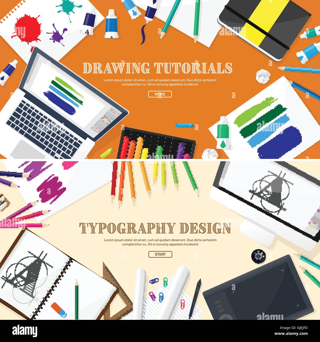 Graphic web design. Drawing and painting. Development. Illustration ...