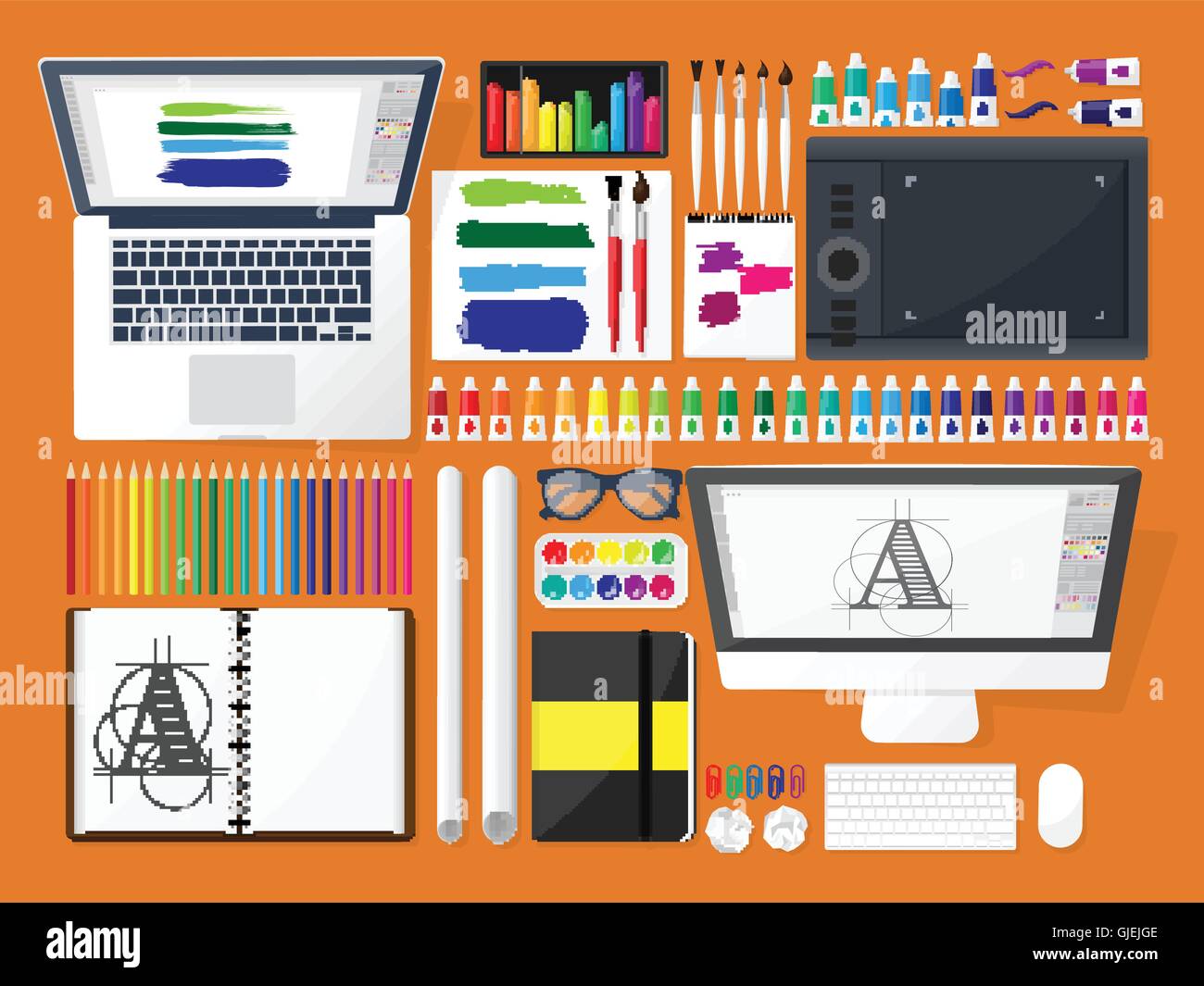 Graphic web design. Drawing and painting. Development. Illustration ...