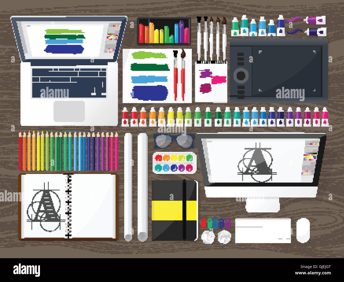 Graphic web design. Drawing and painting. Development. Illustration ...