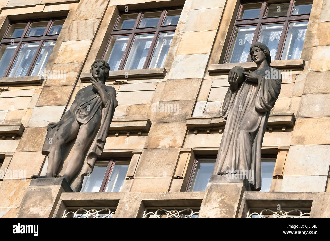Sculpture at the entrance to the Ministry of Industry and Trade in ...