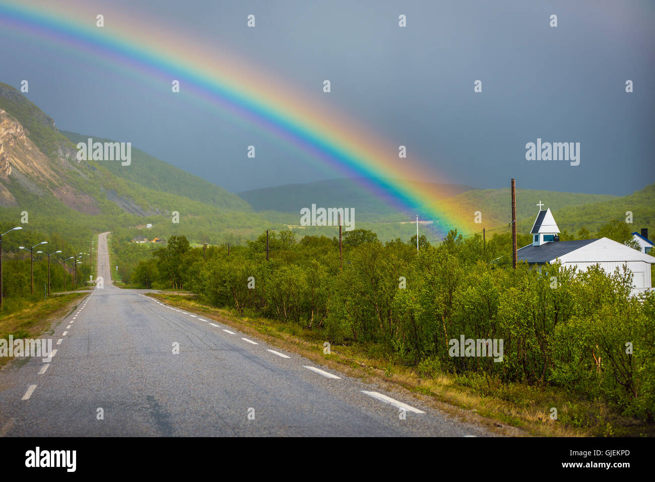 End of the rainbow Stock Photo - Alamy