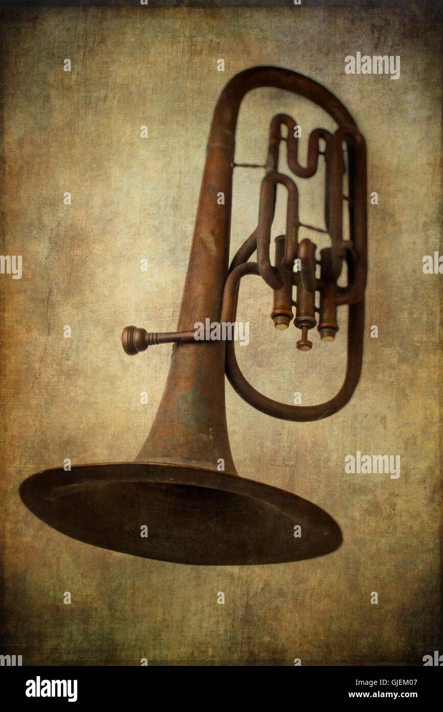 Old Worn Horn Stock Photo - Alamy