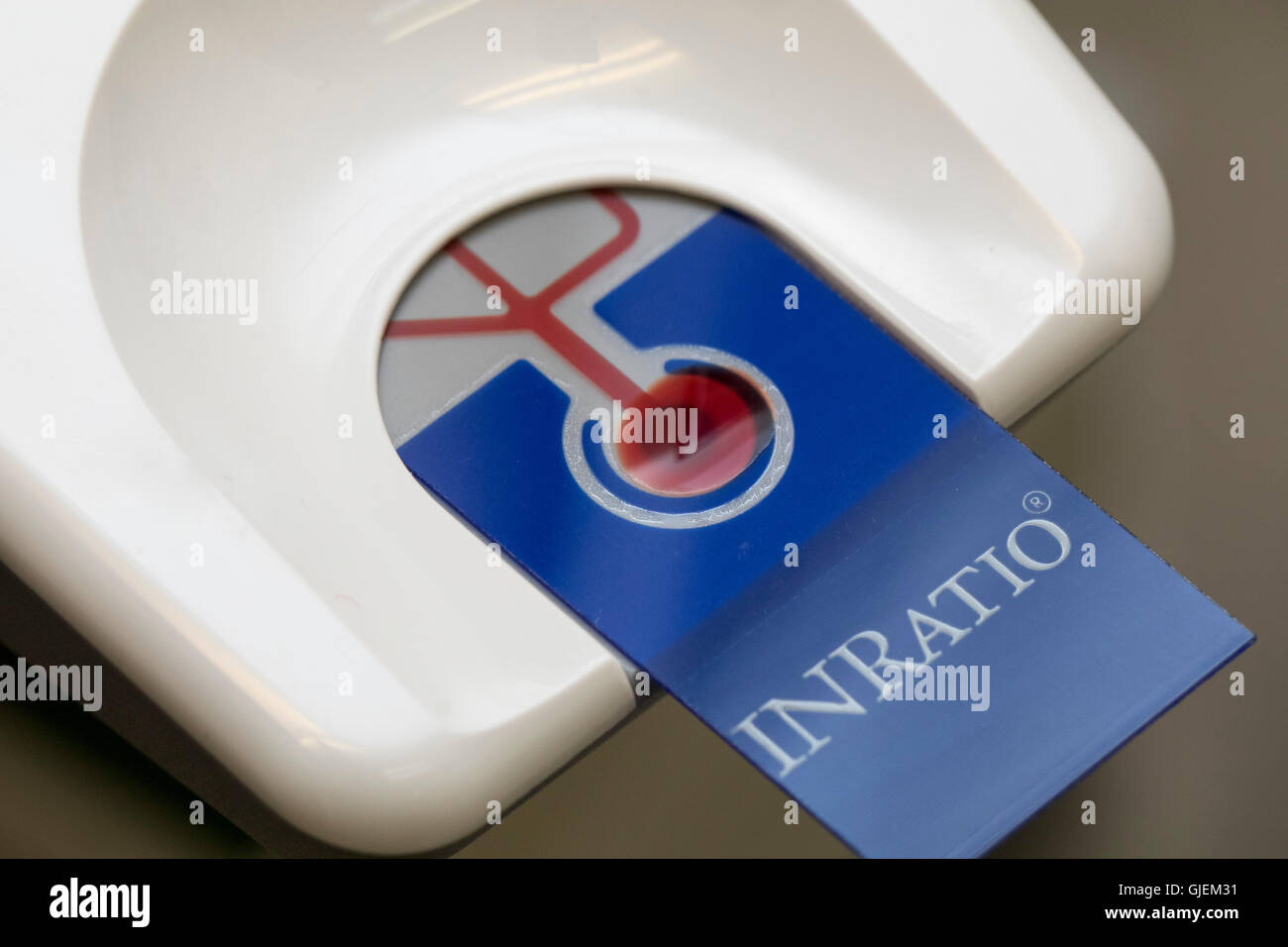 Alere INRatio2 INR measuring device. Measures blood coagulation time ...