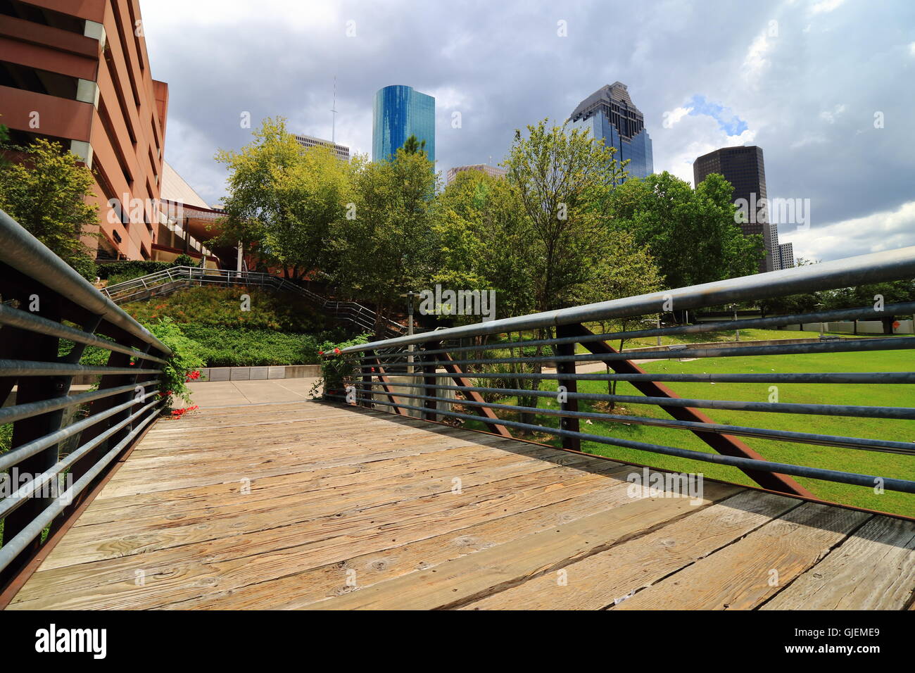 Downtown Houston from the Bayou Stock Photo - Alamy
