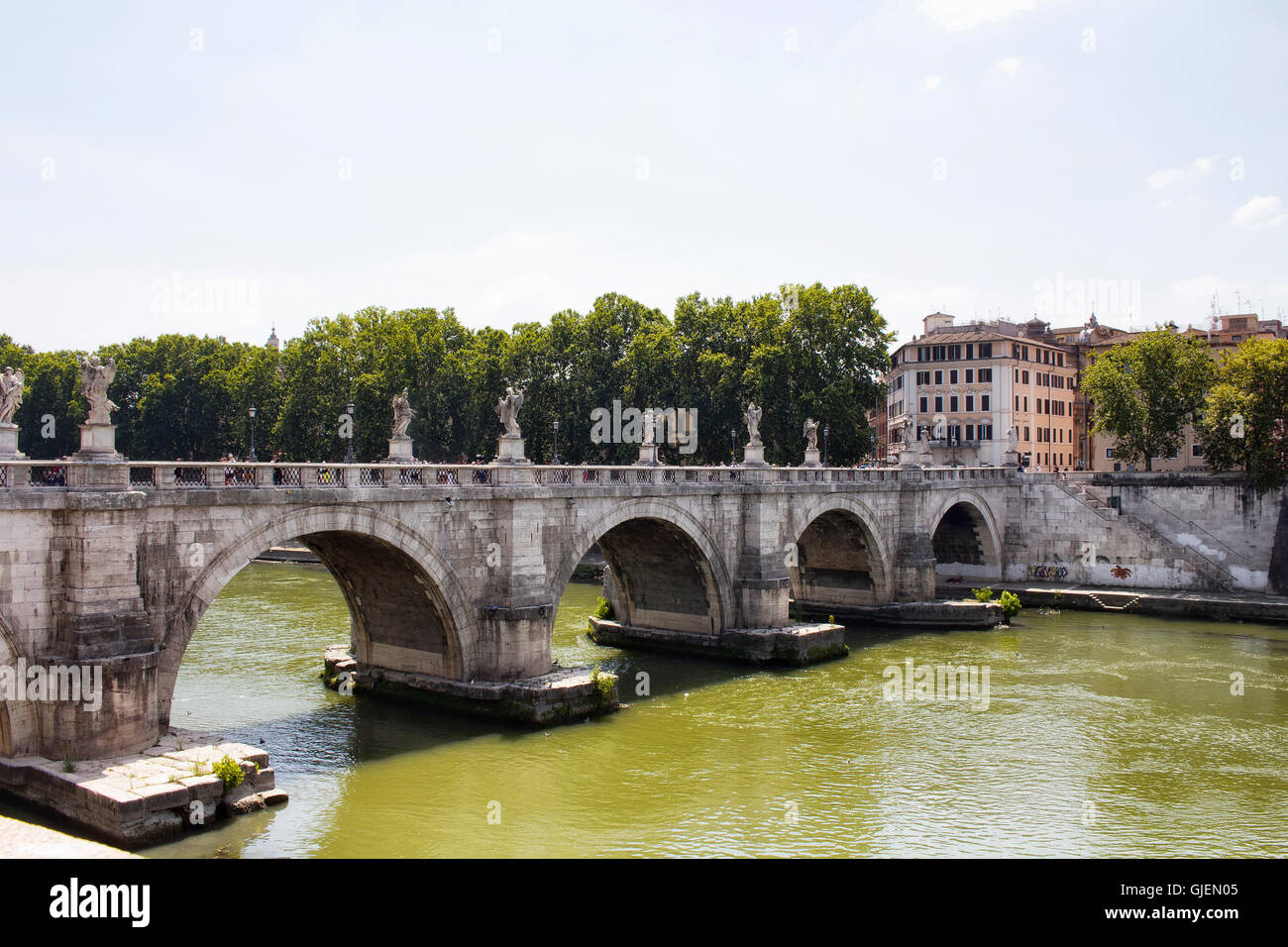 St angelo bridge in rome hi-res stock photography and images - Alamy