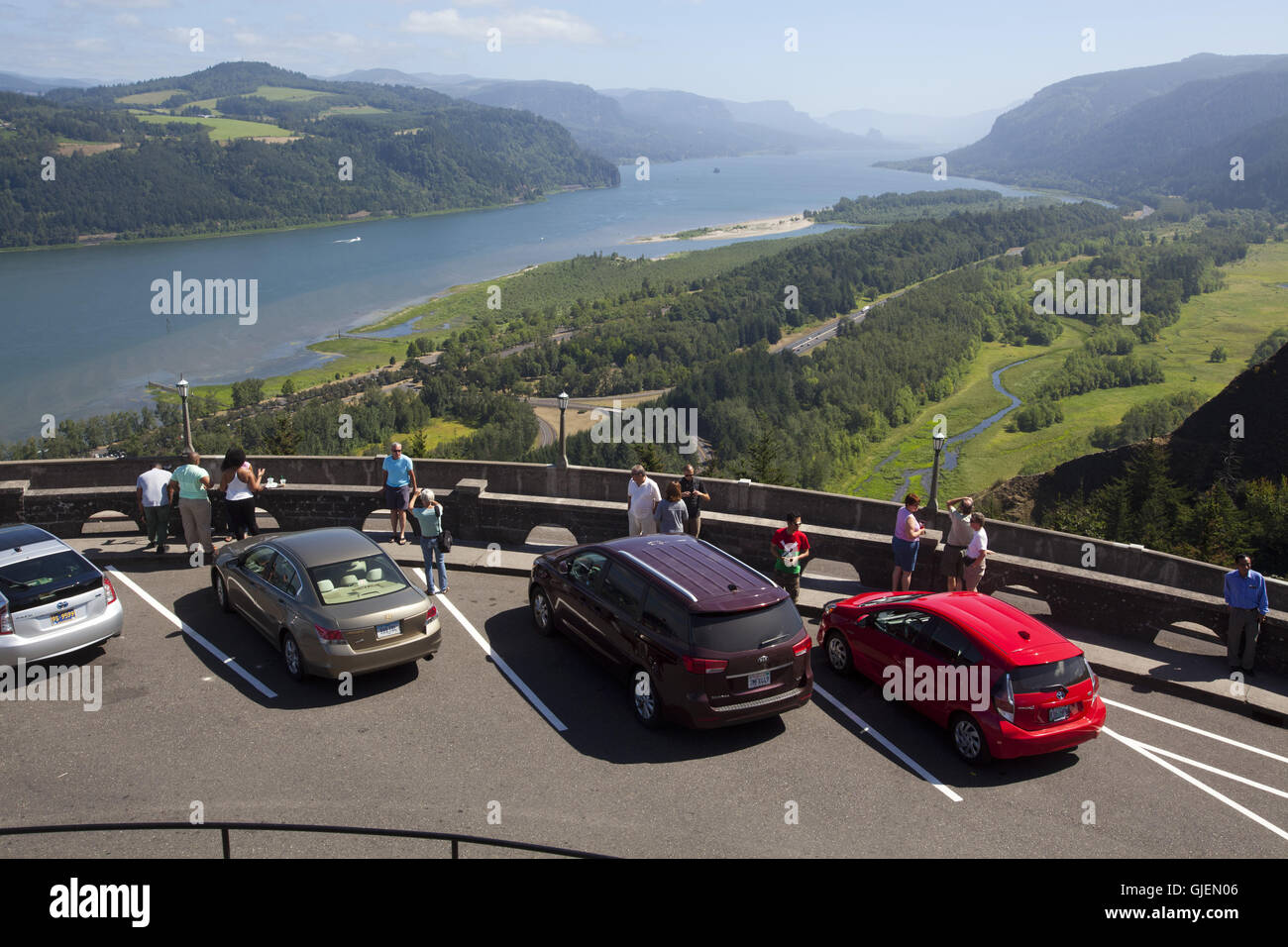 View from Vista House, Historic Columbia River Highway, Oregon, USA ...