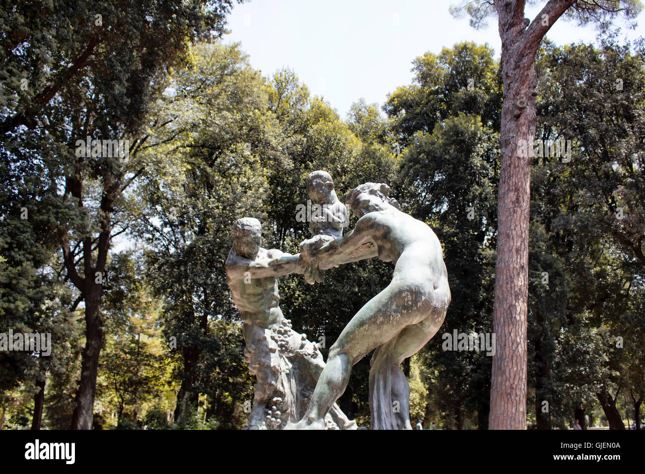 Sculpture at Villa Borghese garden in Rome Stock Photo - Alamy