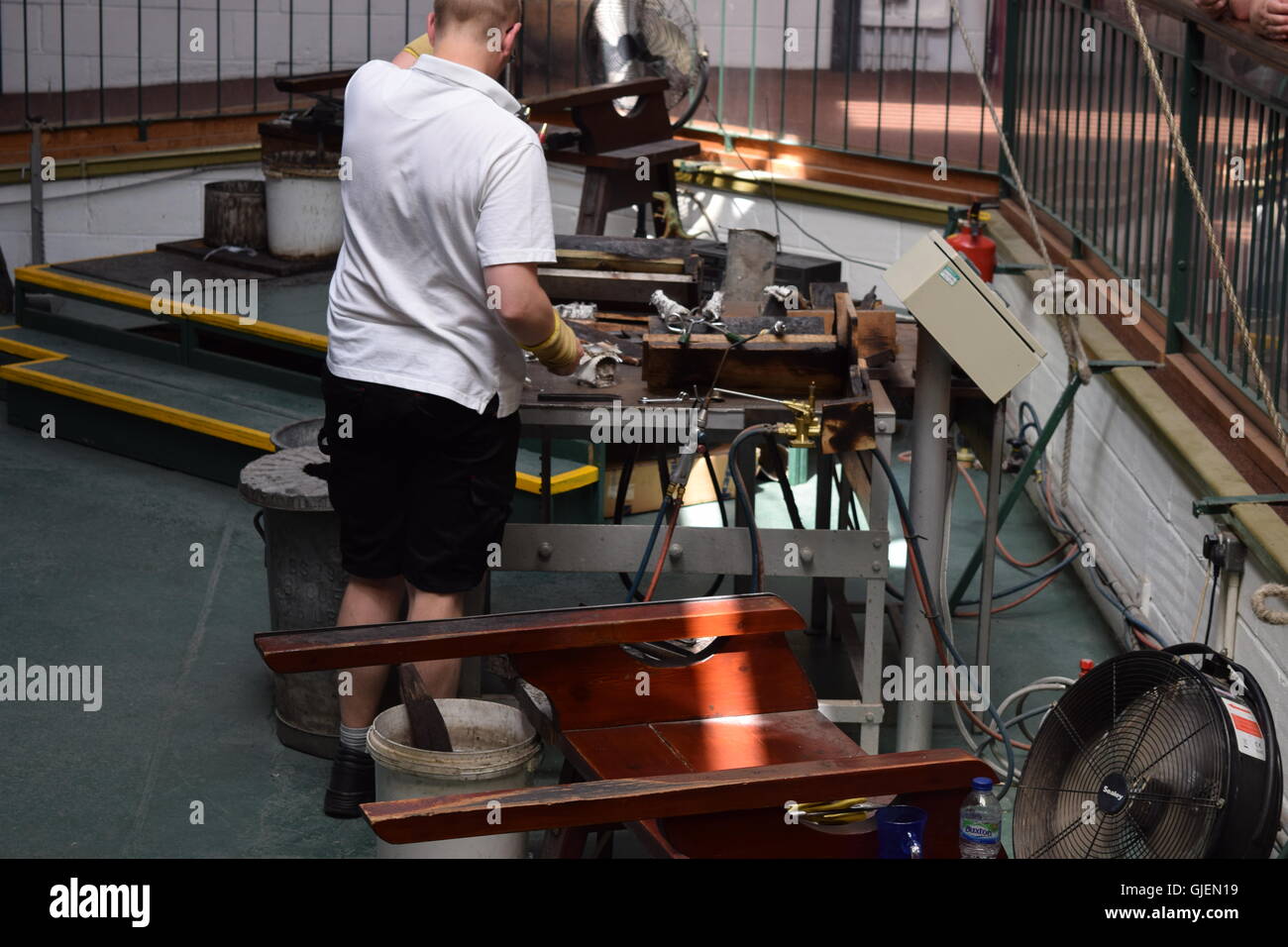 Glass blower at his work place Stock Photo - Alamy