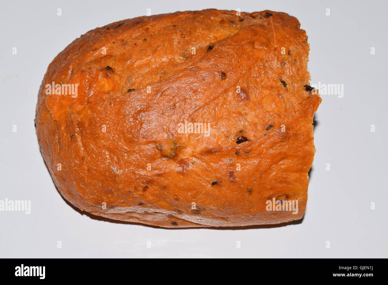 Half of a Loaf of Bread Isolated on a white background Stock Photo - Alamy