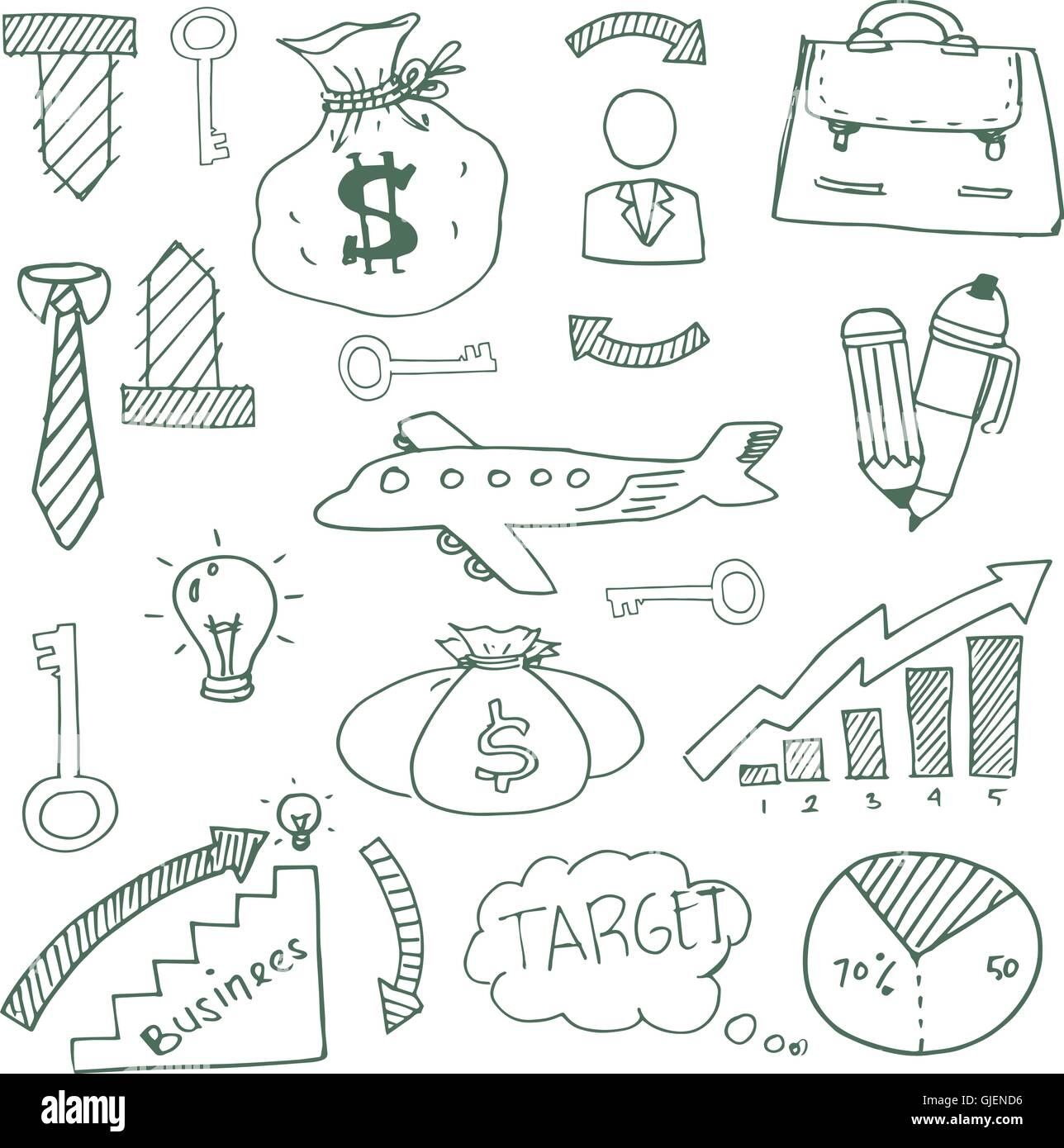 Doodle of business theme stock Stock Vector Image & Art - Alamy