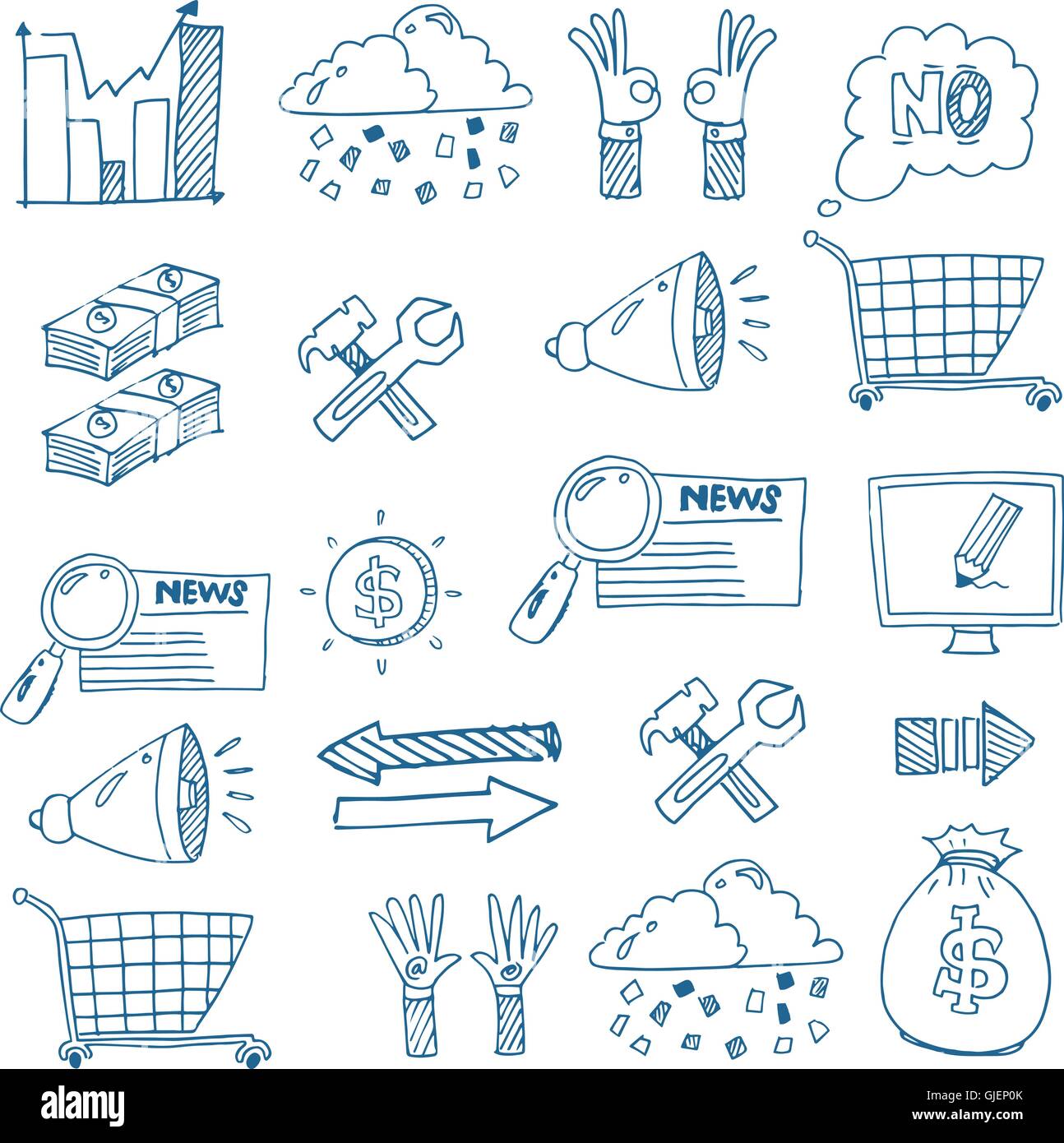 Doodle of hand draw business vector art Stock Vector Image & Art - Alamy