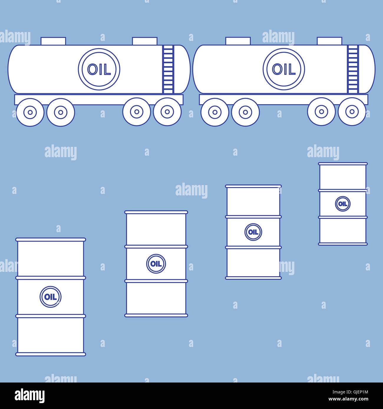 Crude oil storage tanks Stock Vector Images - Alamy