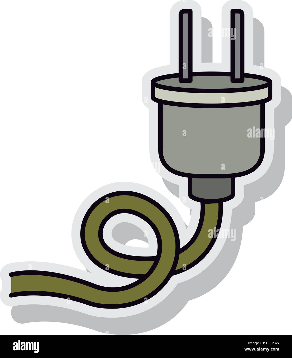 wire cable connection isolated icon Stock Vector Image & Art - Alamy