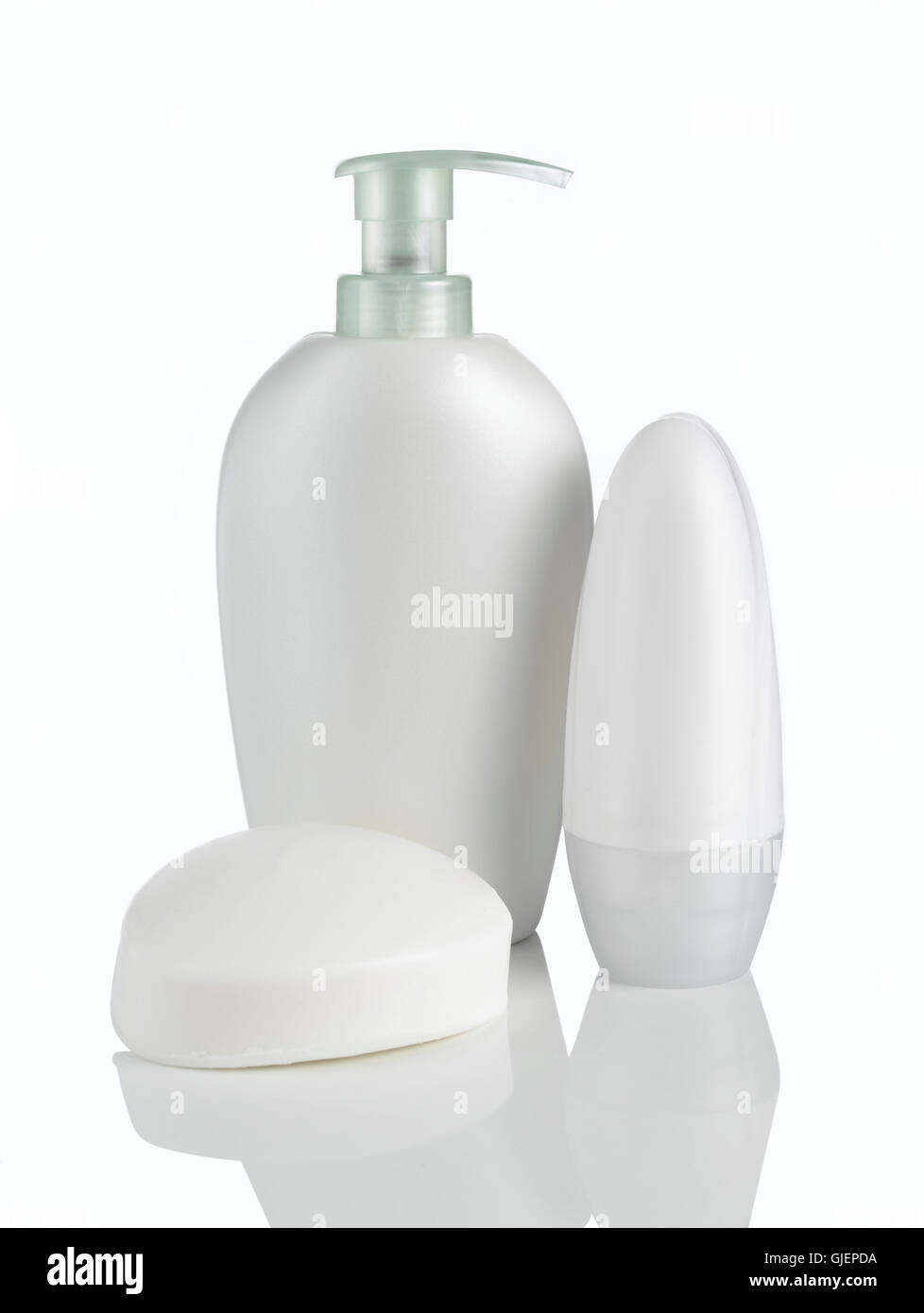 White Bathroom container with space for copy Stock Photo - Alamy