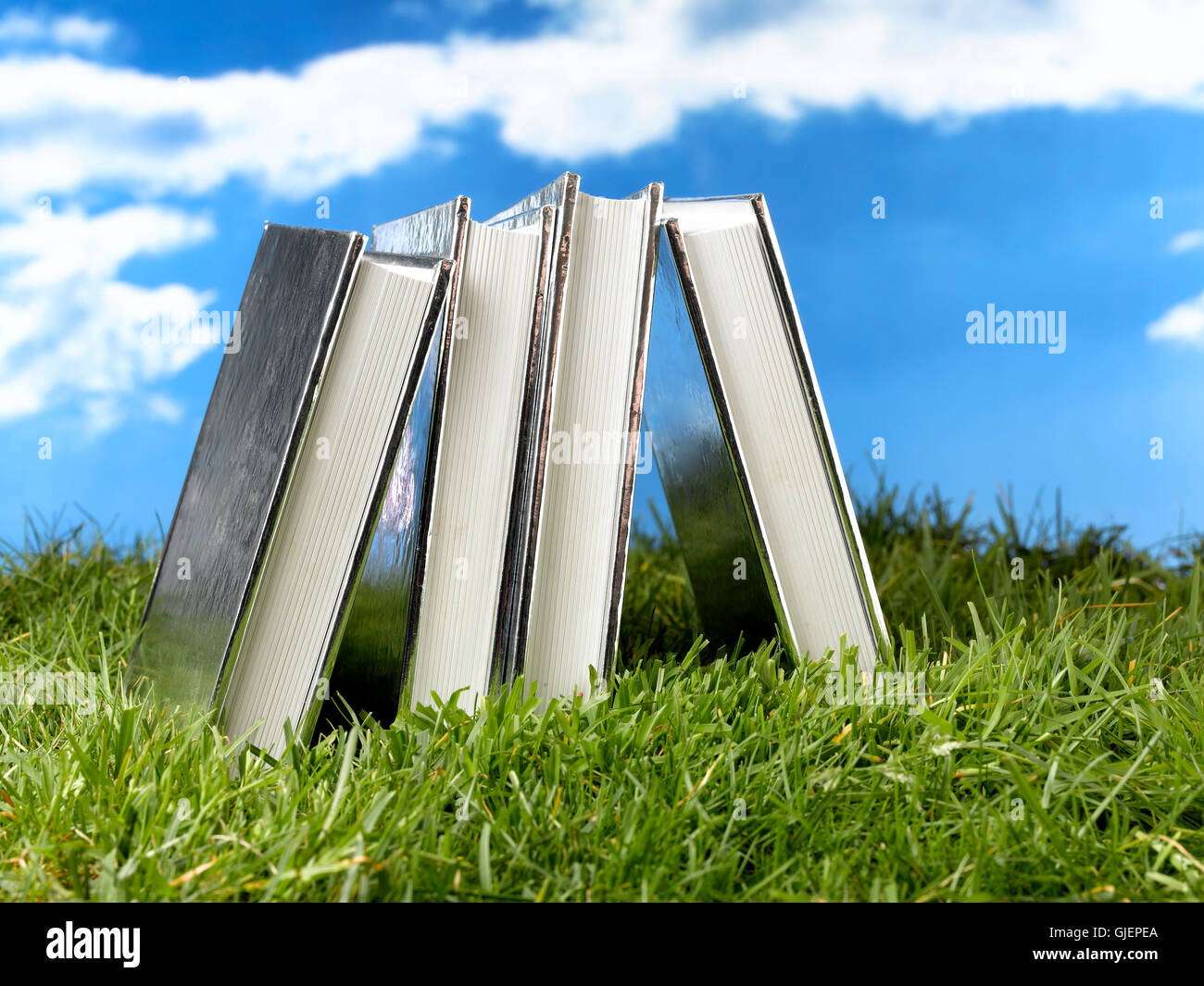 Books on grass no people hi-res stock photography and images - Alamy