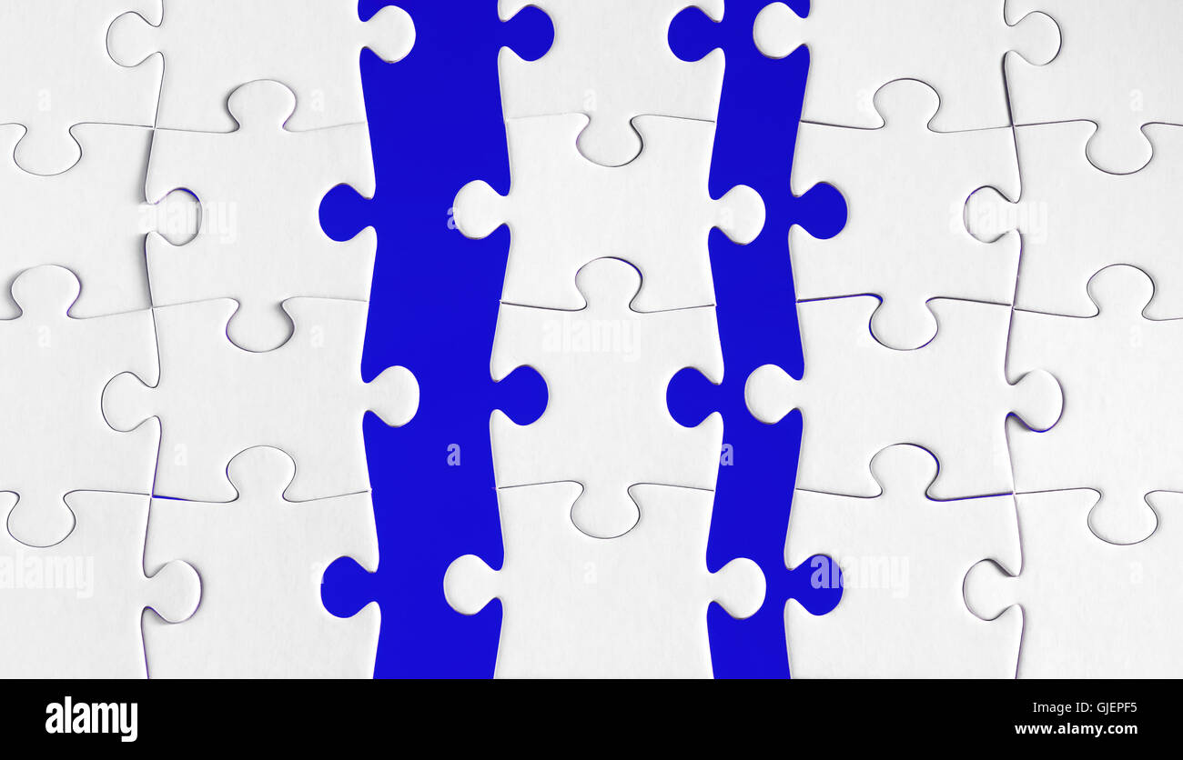 Blue jigsaw puzzle pieces hi-res stock photography and images - Alamy