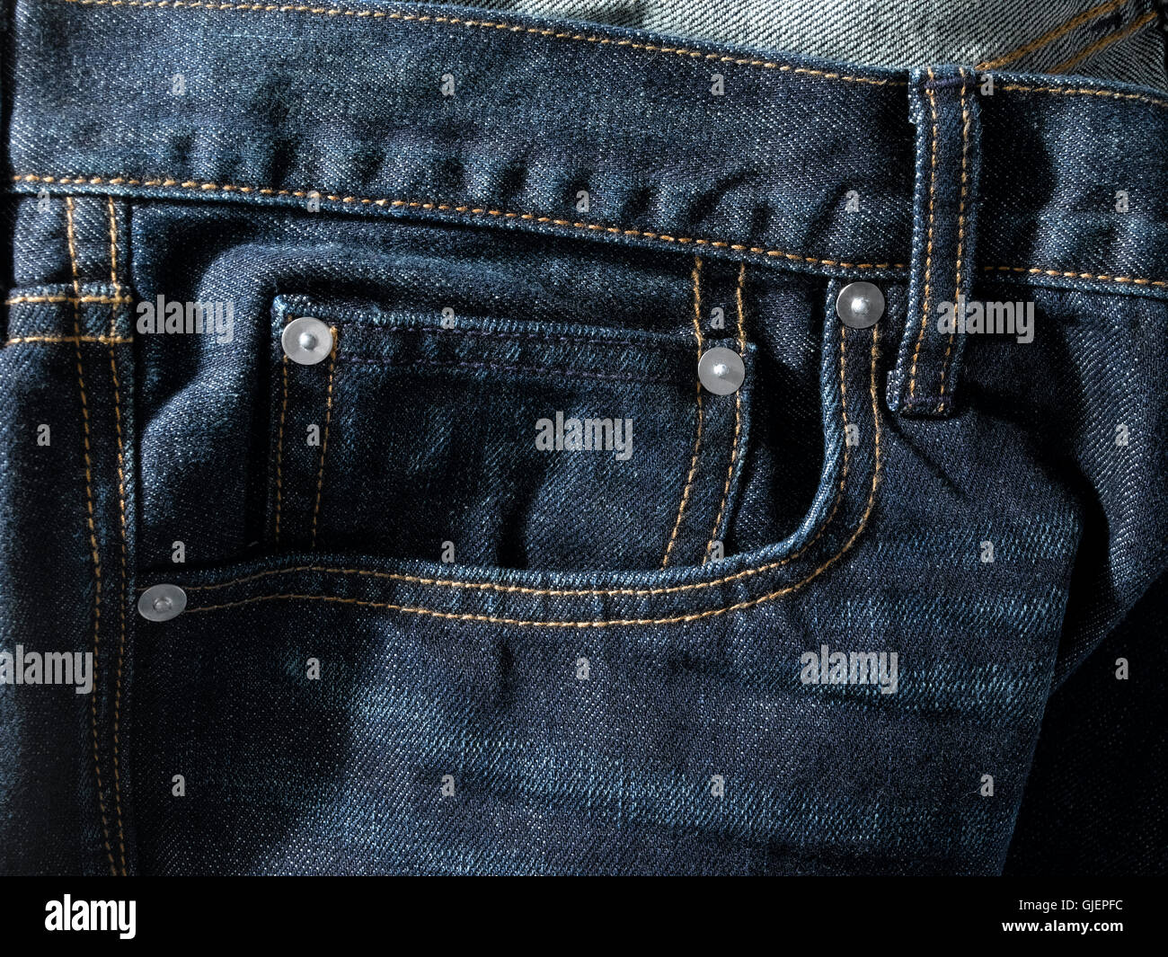 Denim Jeans Pocket Stock Photo - Alamy