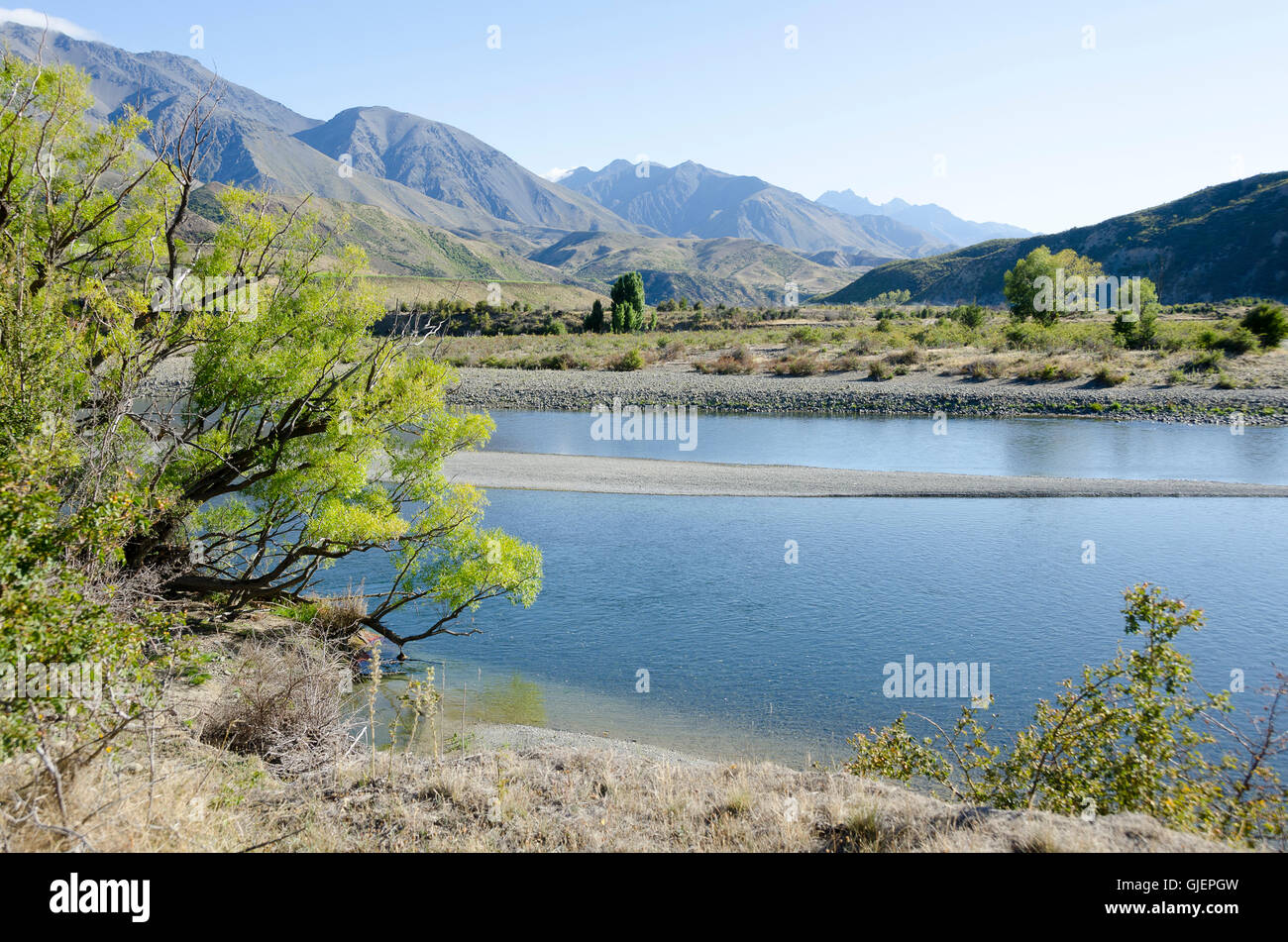 Clarence River and Inland Kaikoura range, Muzzle Station, South Island ...