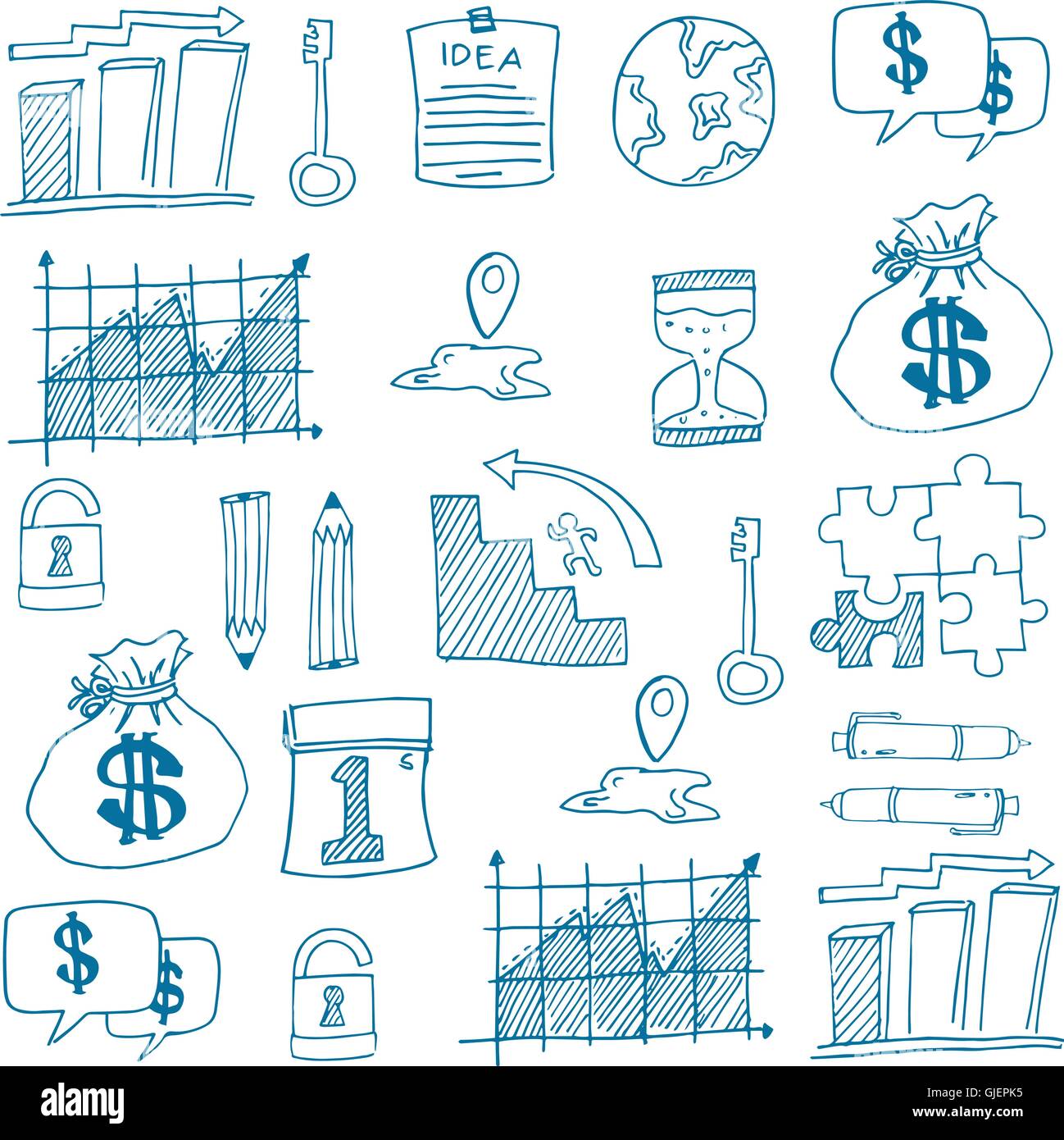 Doodle of symbol business object Stock Vector Image & Art - Alamy