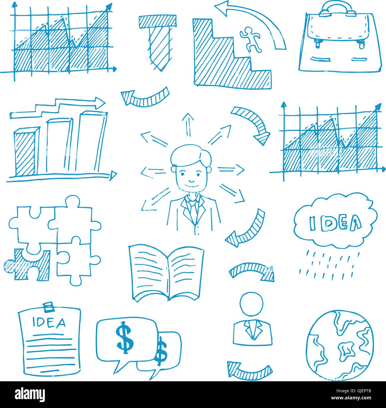 Doodle of business theme stock Stock Vector Image & Art - Alamy
