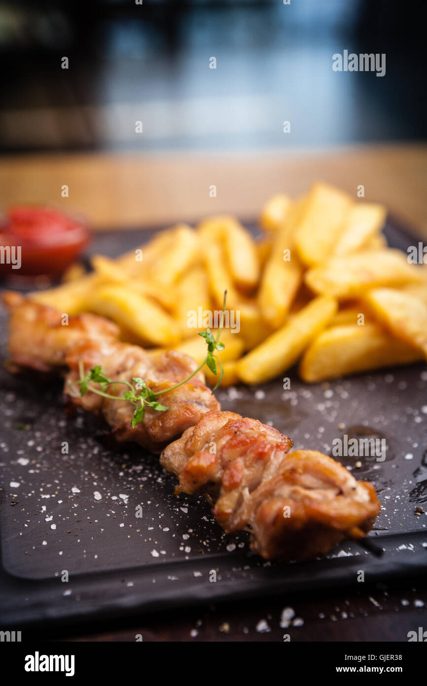 Barbecue grilled pork Stock Photo - Alamy