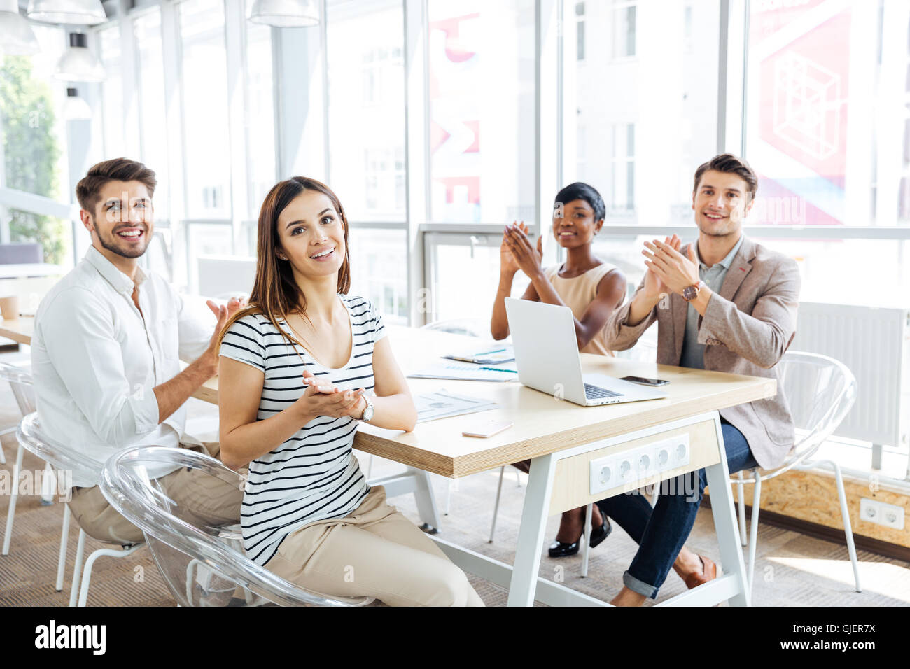 Multiethnic multi ethnic group discussion hi-res stock photography and ...