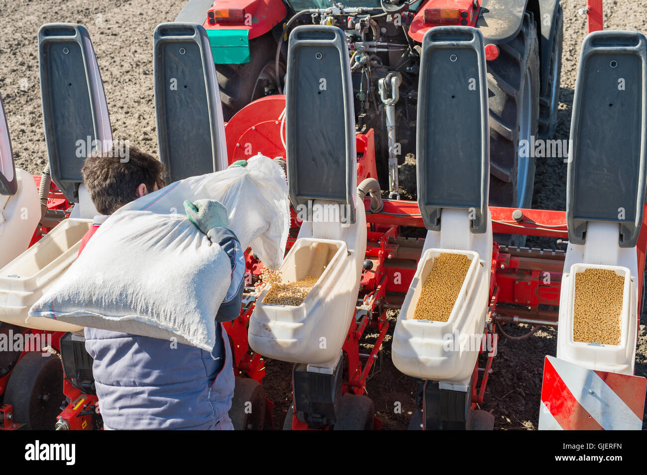 Soy planting season in spring Stock Photo - Alamy