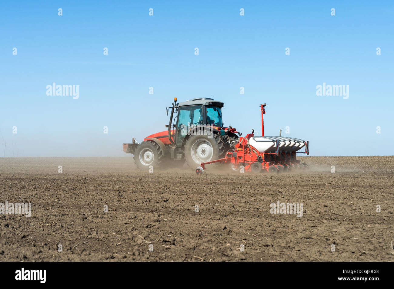 Sowing soy in the spring Stock Photo - Alamy