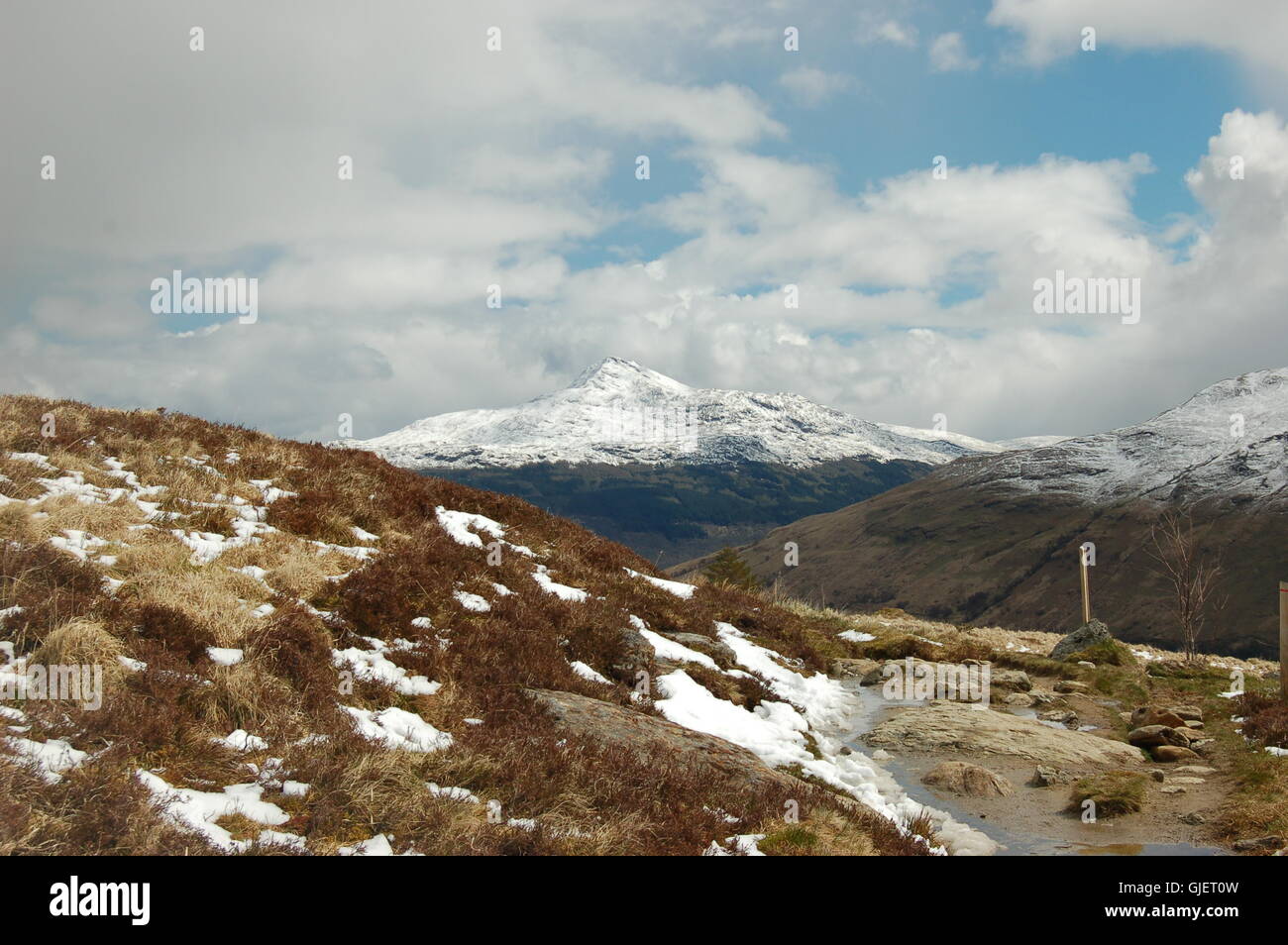 Arrochar alps covered in snow at peaks Stock Photo - Alamy