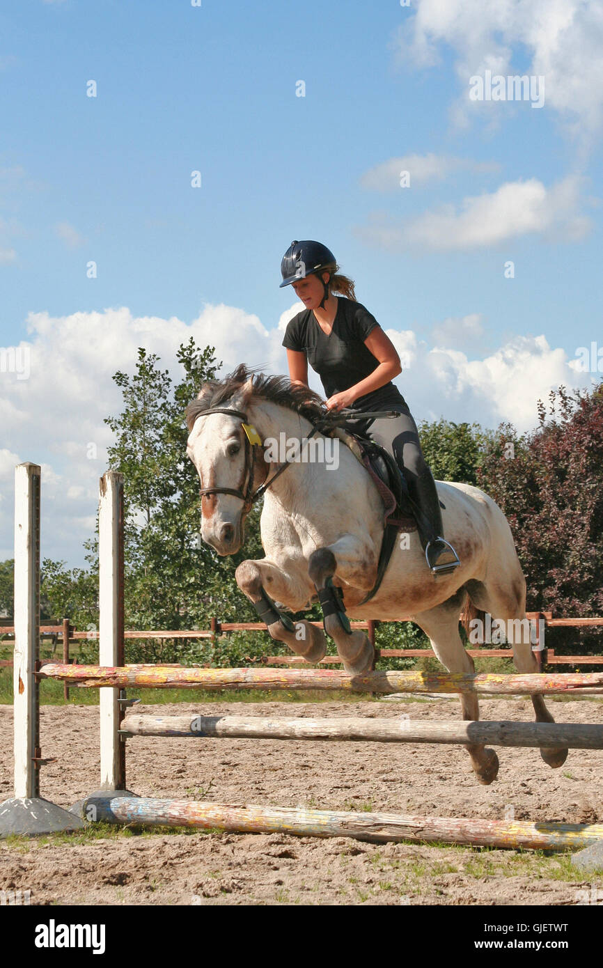 ride horse spring Stock Photo - Alamy