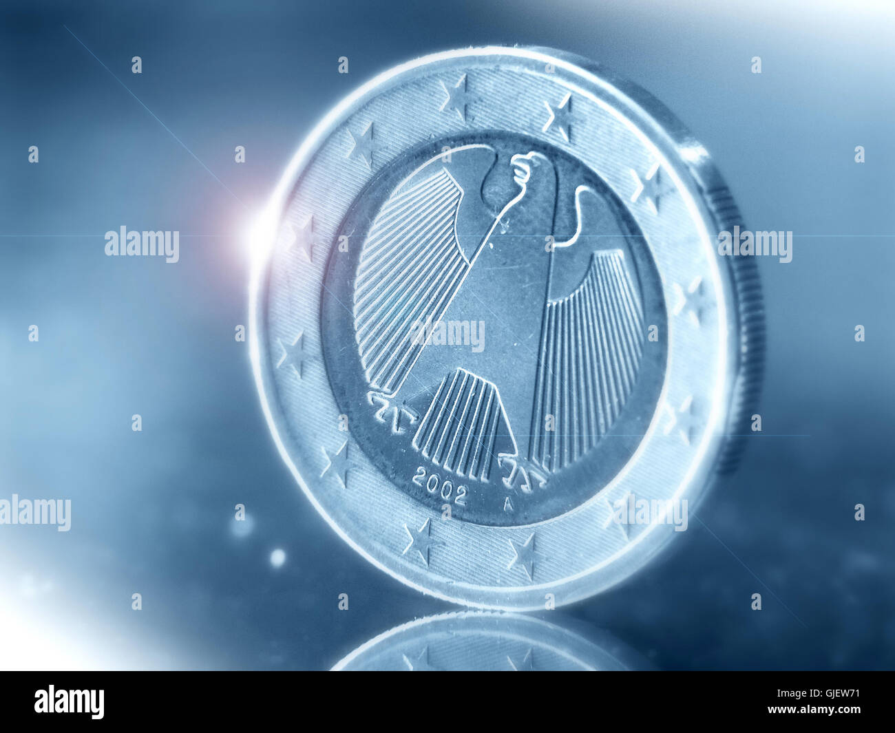 blue euro coin Stock Photo - Alamy