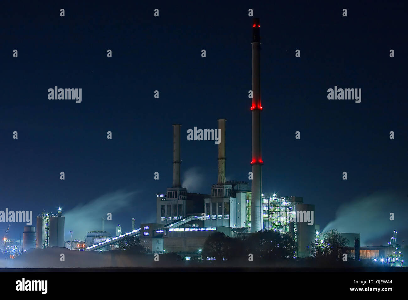 blue industry power station Stock Photo - Alamy