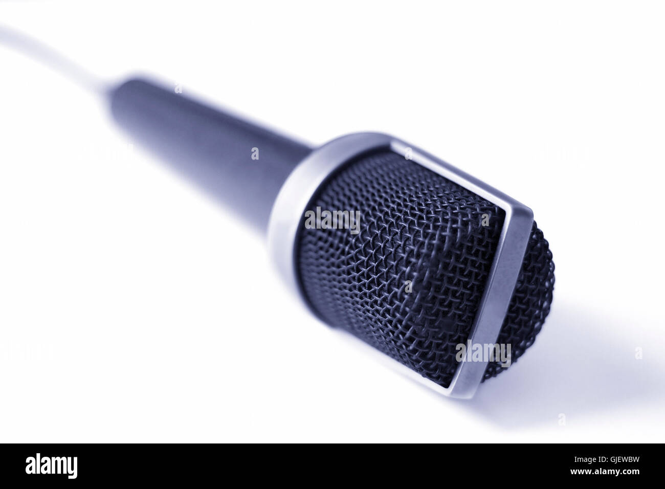 Speaking into radio microphone hi-res stock photography and images - Alamy