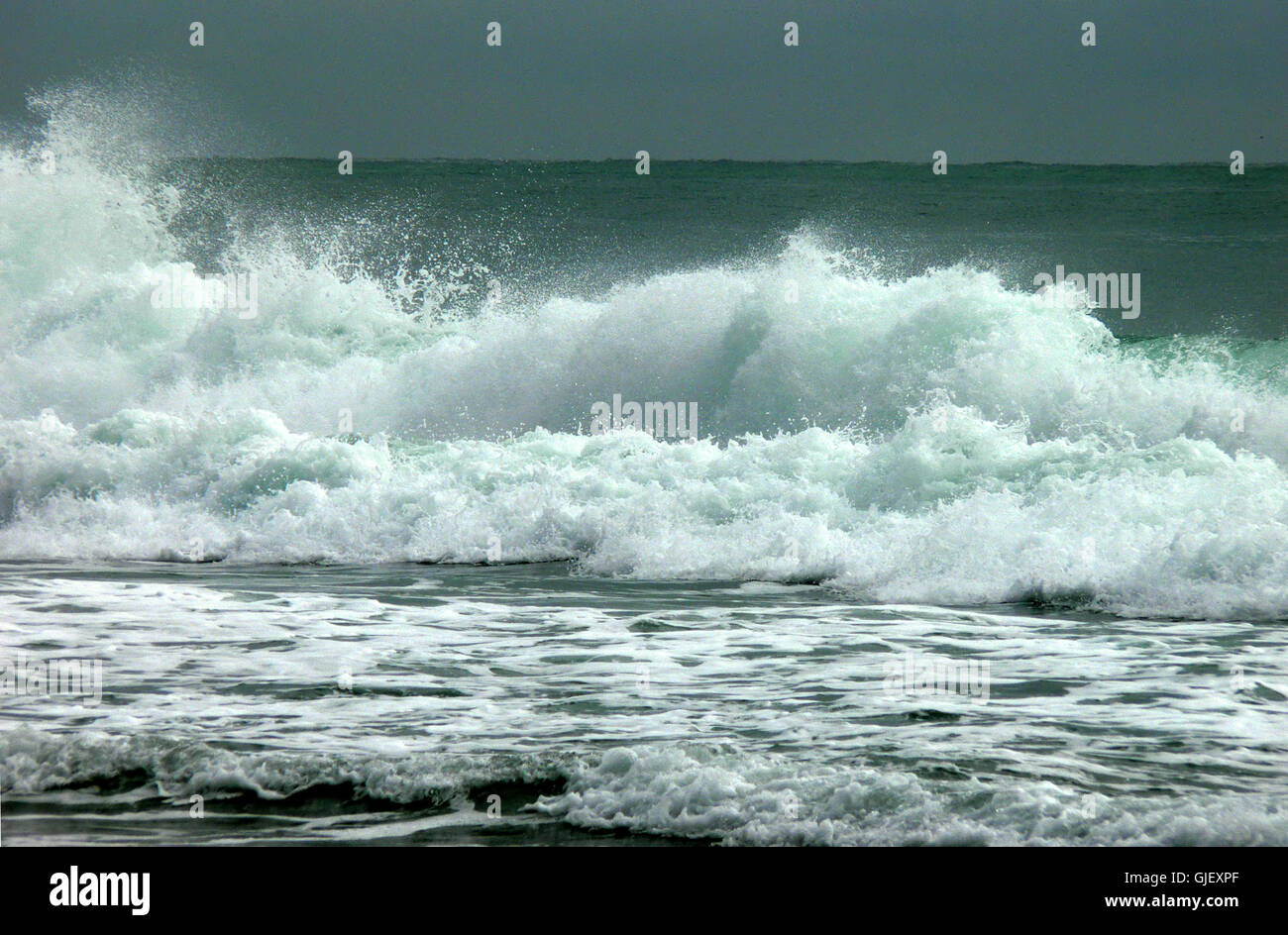 green waves atlantic ocean Stock Photo - Alamy