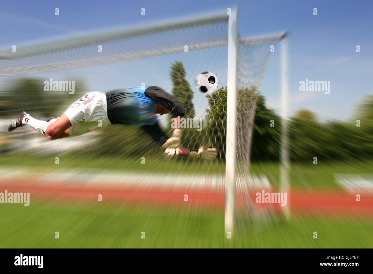 ball flight goal Stock Photo - Alamy