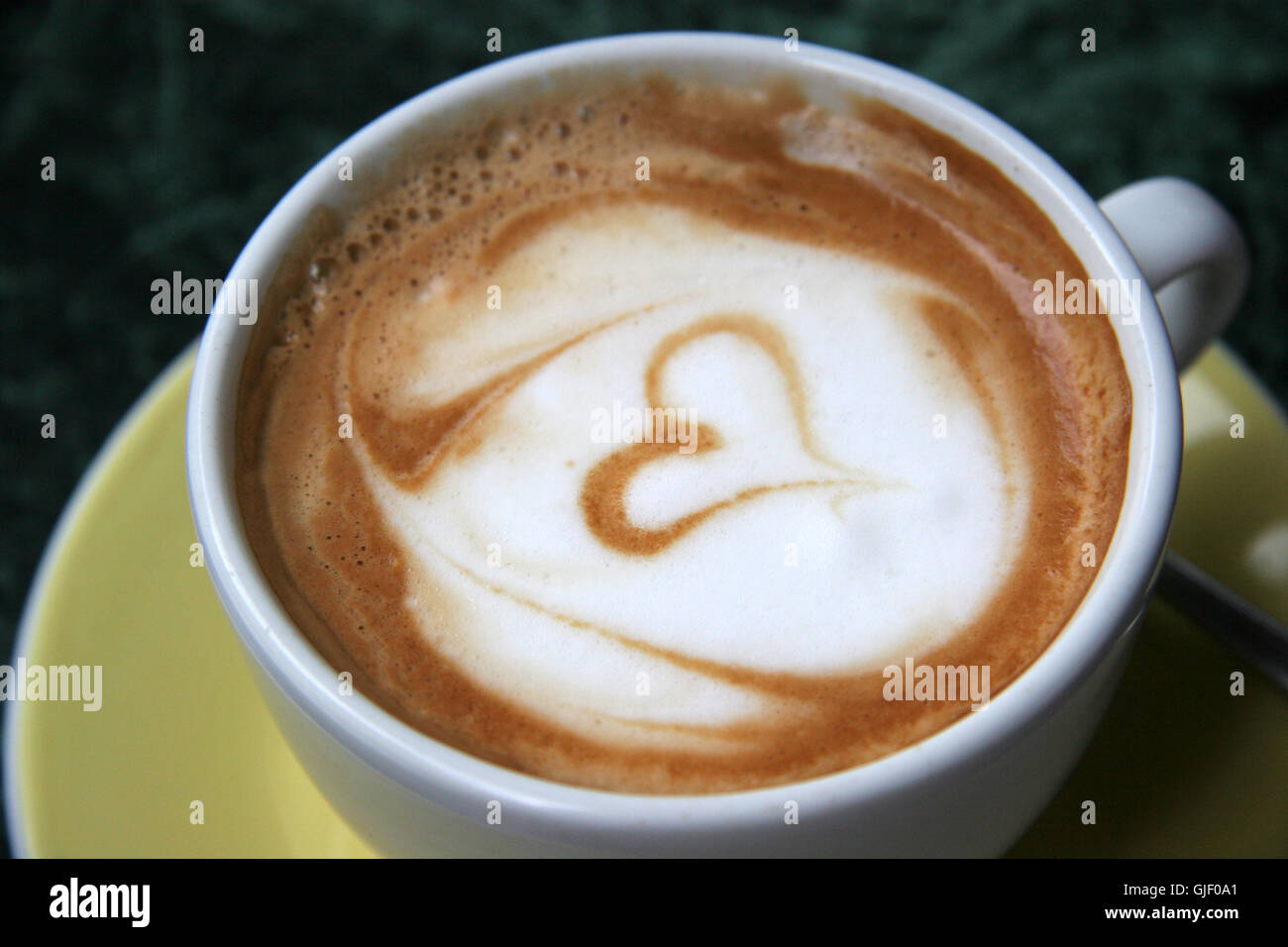 cappucino with heart Stock Photo - Alamy