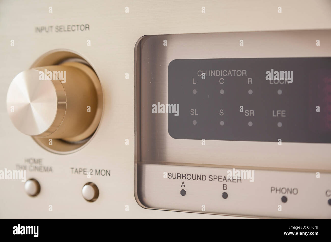 Stereo vintage amplifier Stock Photo - Alamy