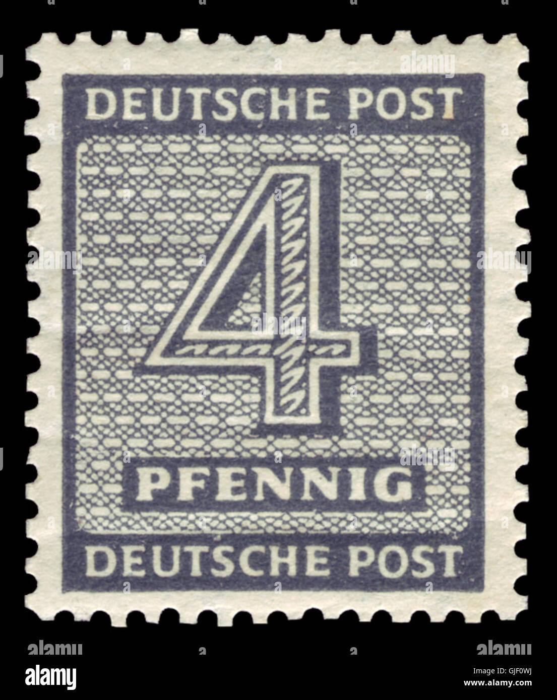 The 1945 SBZ West-Sachsen 127Y Ziffer stamp features a postal mark and ...