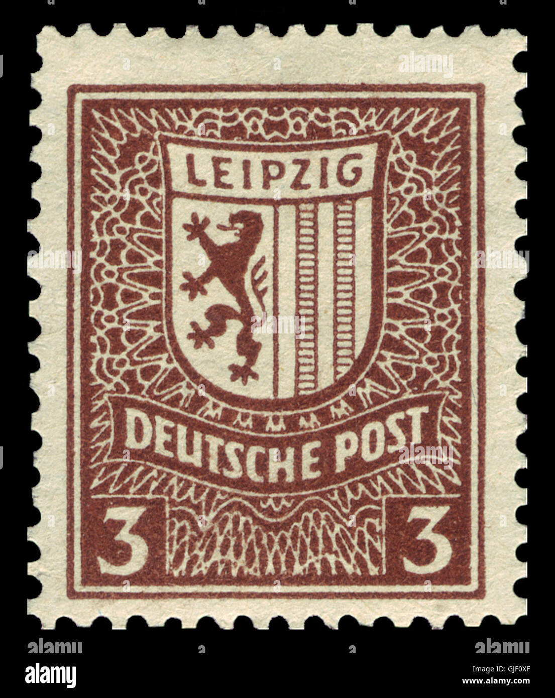 The 1946 SBZ West-Sachsen 156 Leipzig Stadtwappen stamp was issued ...